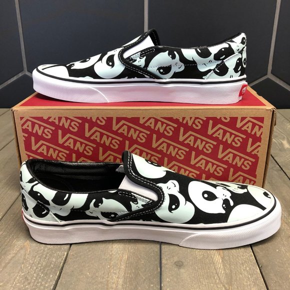 Vans | Shoes | New W Box Vans Classic Slip On Alien Ghosts | Poshmark